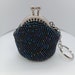 Small Black Gothic Emo Style Crochet Beaded Coin Purse With Kiss Lock ...