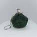 Tiny Dark Green Crochet Beaded Keychain Kiss Lock Coin Purse - Etsy