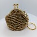 Small Golden Crochet Beaded Coin Purse With Kiss Lock, Gothic and Emo ...