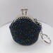 Small Black Gothic Emo Style Crochet Beaded Coin Purse With Kiss Lock ...