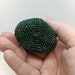 Tiny Dark Green Crochet Beaded Keychain Kiss Lock Coin Purse - Etsy