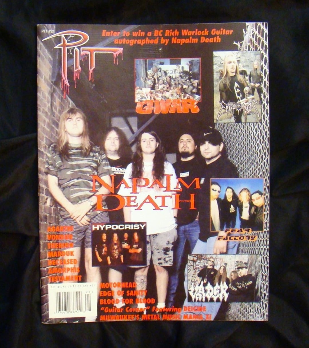 Napalm Death 1997 Vintage Pit Magazine #21 - Vintage Death Metal ...