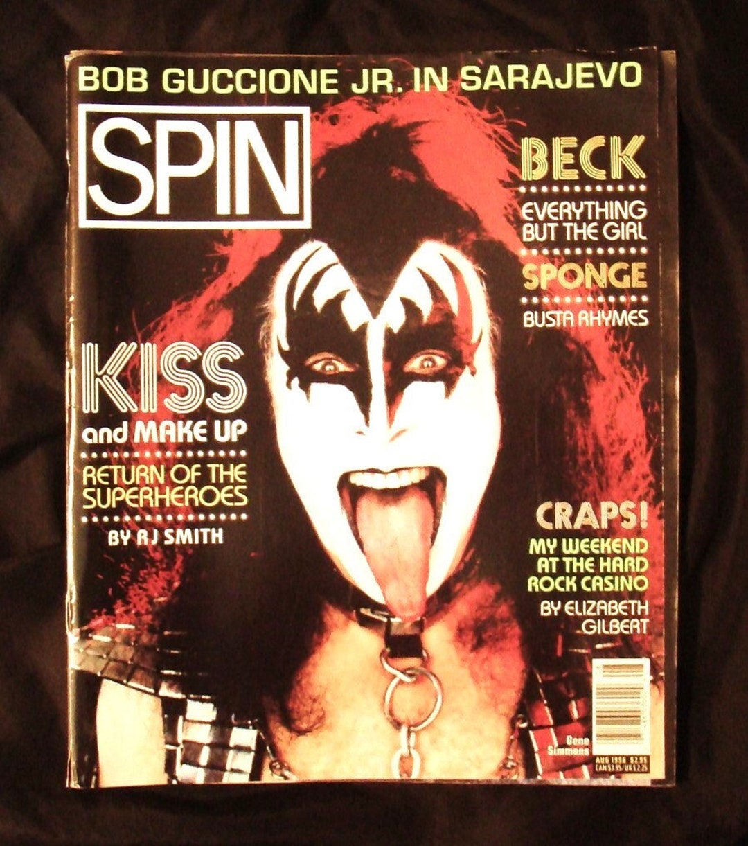 Gene Simmons 1996 Vintage Spin Magazine Vintage Magazine - Etsy