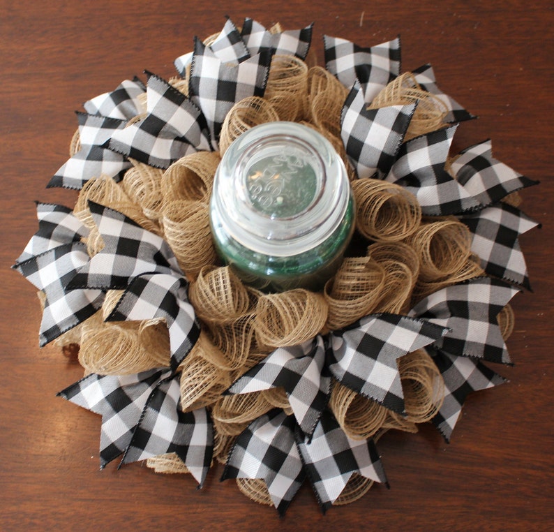 14 or 18 Buffalo Check Print Centerpiece/candle - Etsy