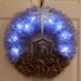 LED Lighted NATIVITY MANGER Wreath With Large Star of Bethlehem Burlap ...