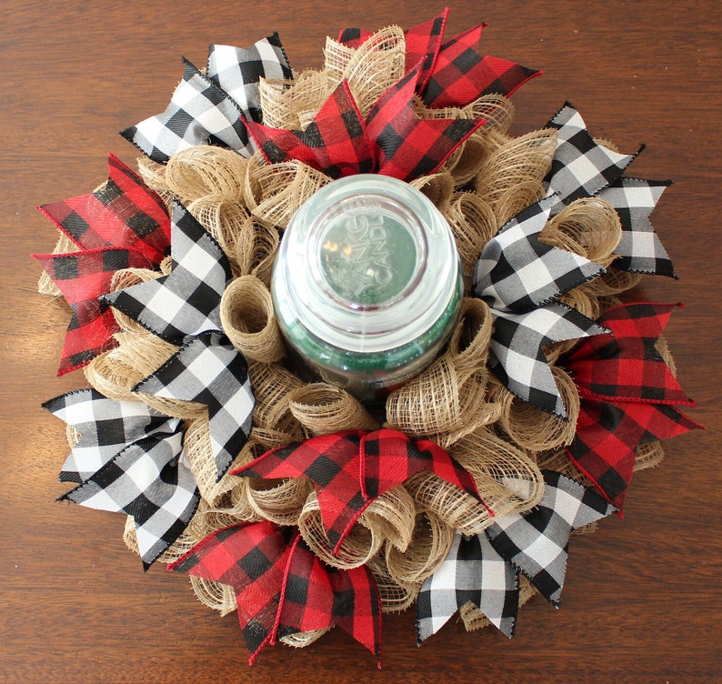 14 or 18 Buffalo Check Print Centerpiece/candle - Etsy