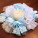 14 or 18 Snowflakes Centerpiece Light Blue & Silver Wreath, Candle Ring ...