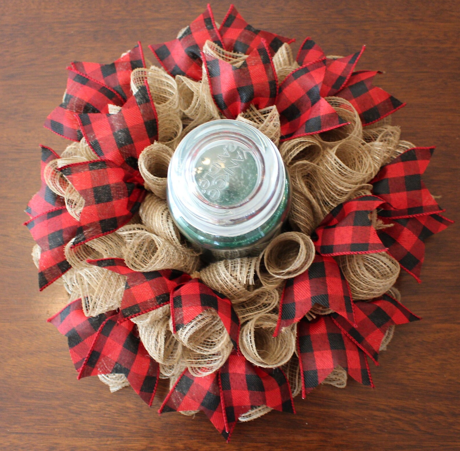 14 or 18 Buffalo Check Print Centerpiece/candle - Etsy