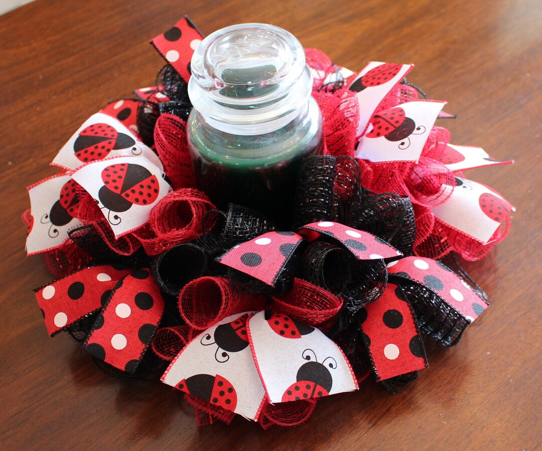 14 or 18 Lady Bug Centerpiece/candle Ring/wreath - Etsy