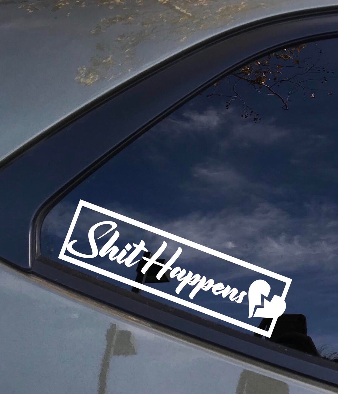 Shit Happens Decal, JDM Banner, JDM Decal, Decal Sticker, Car Decal ...