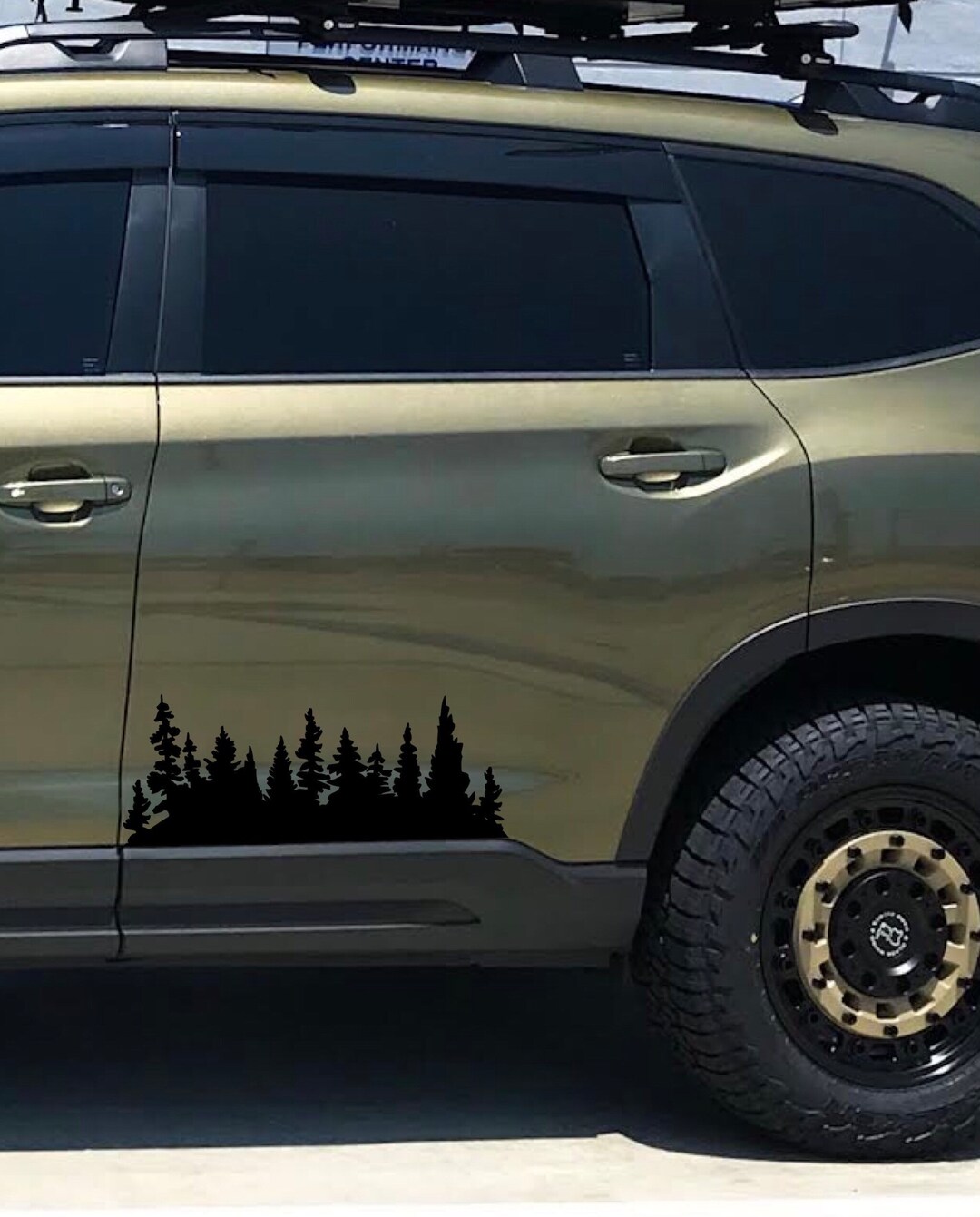 Forest Trees Side Decal, Mountain Trees, Side Body, Side Graphics, Car ...