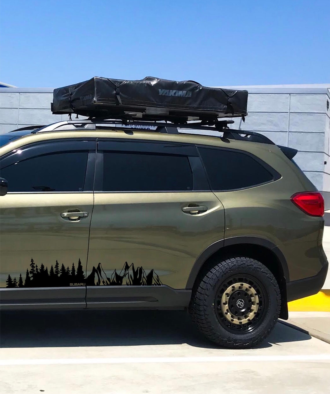 Vehicle Subie Side Decal 4 Pieceslr Side Mountain Trees - Etsy