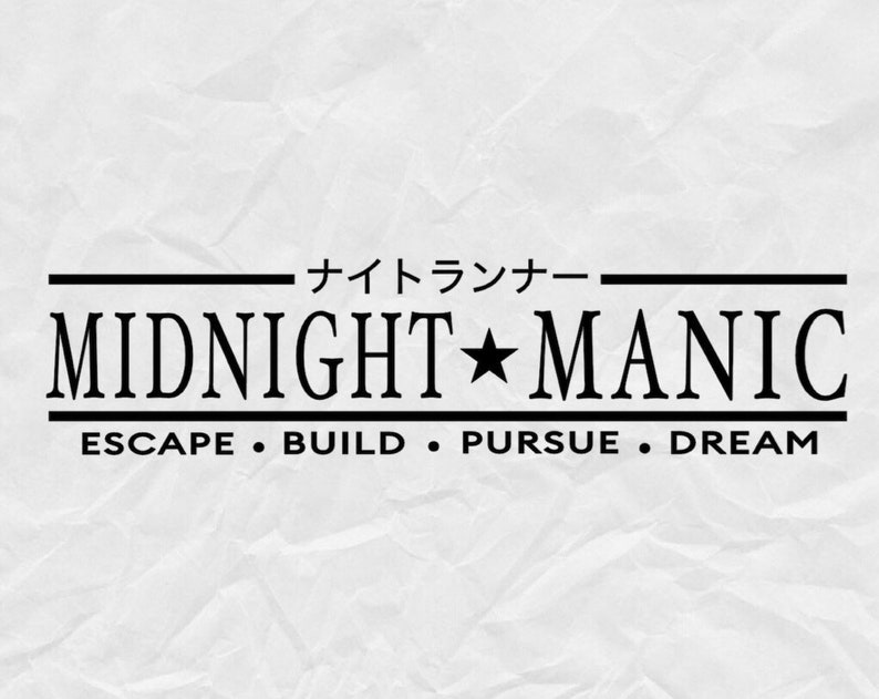 Midnight Manic Night Runner Decal JDM Car Window Decal - Etsy