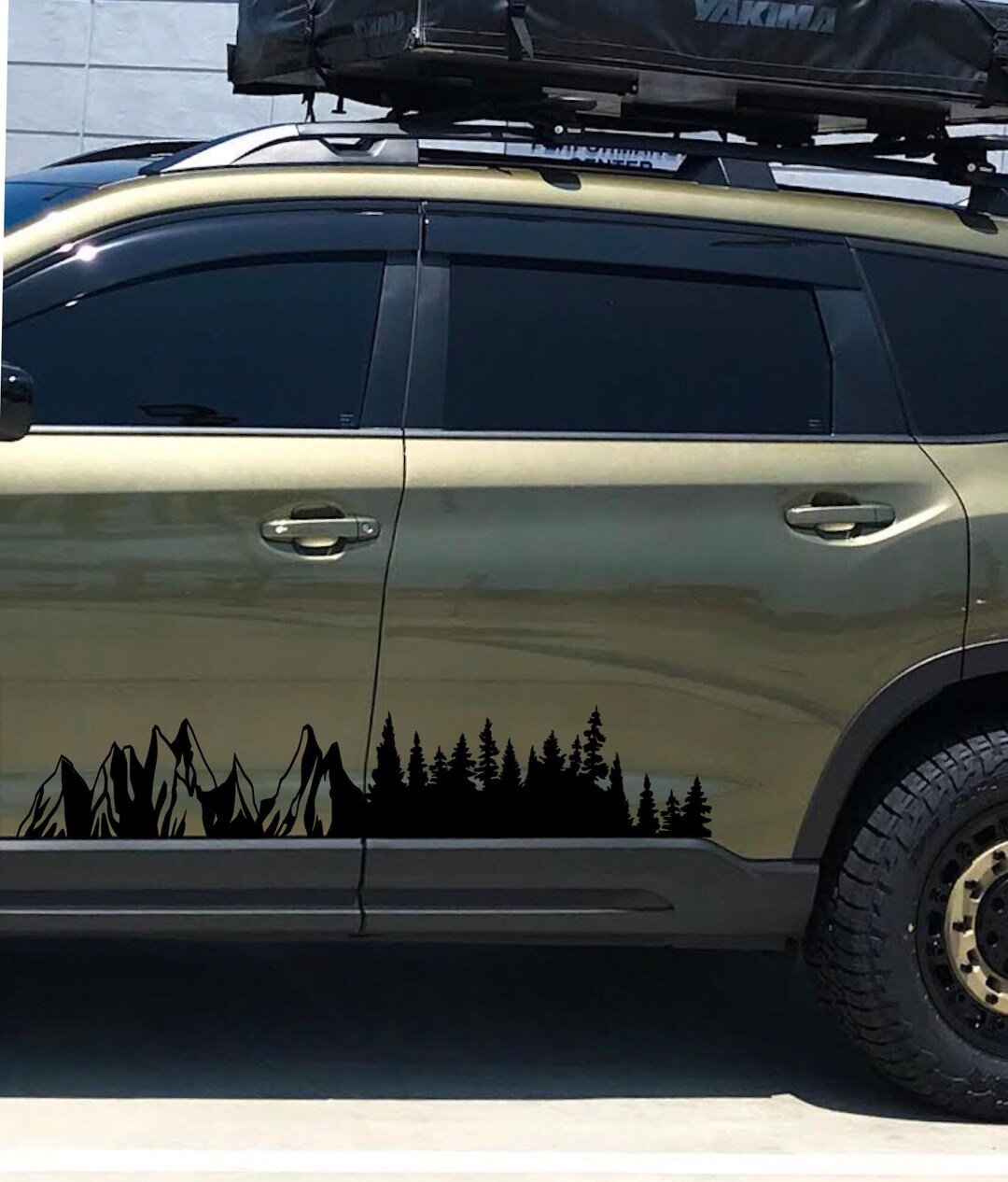 Vehicle Side Decal 4 Pieces,(l+r Side) Mountain Trees, Side Body, Side ...