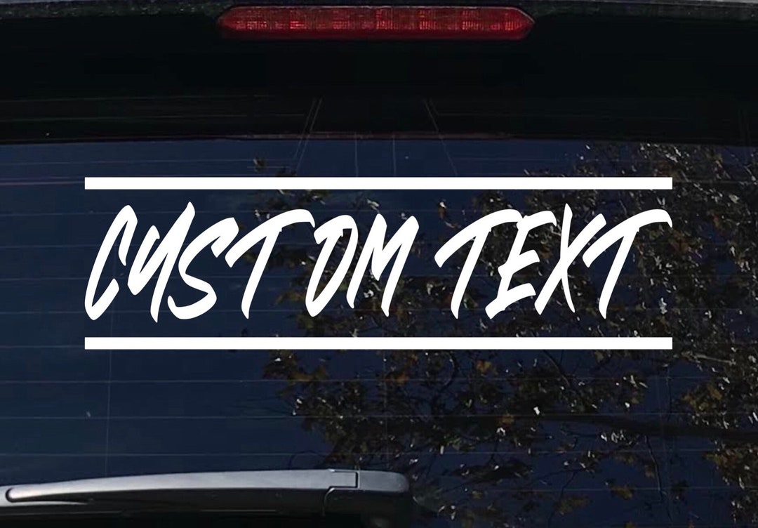 Personalized Custom Car Banner, JDM Car Window Decal, Sticker, Bumper ...