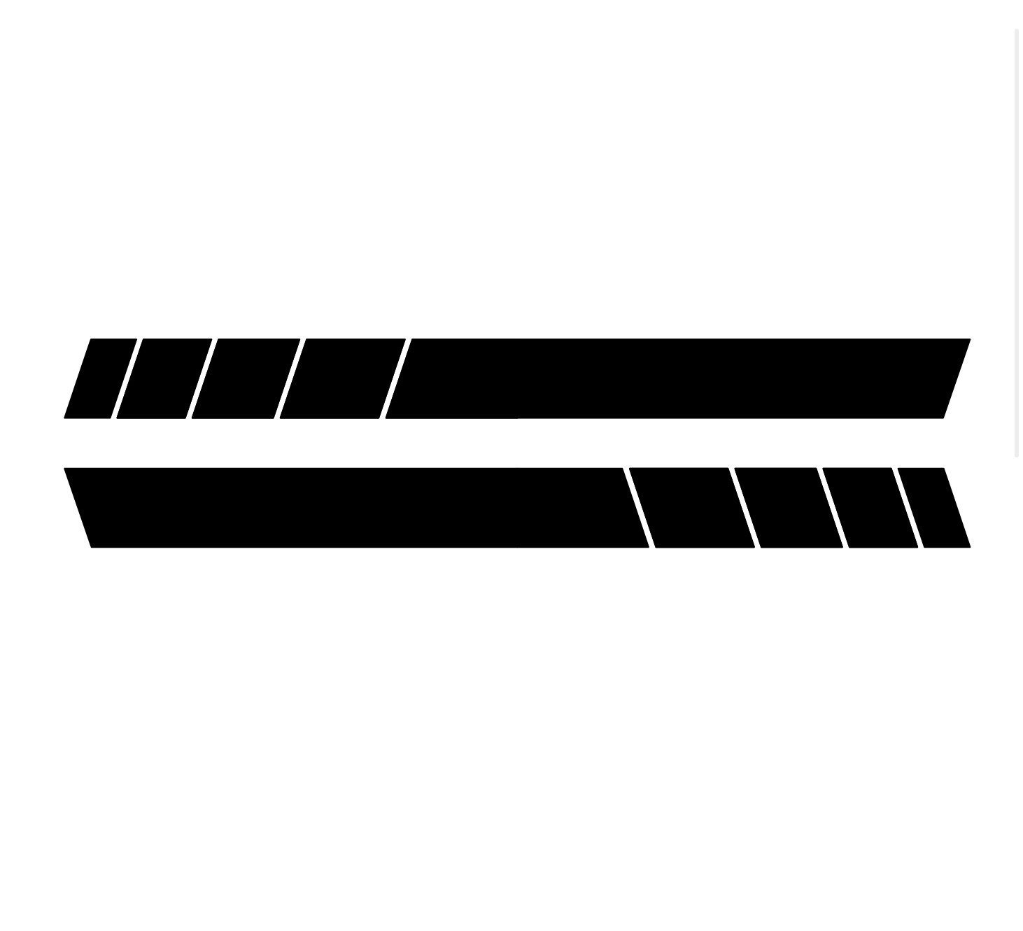 Vehicle Side Decal 4 Pieces,(l+r Side) Side Stripes Decal, Side Body ...