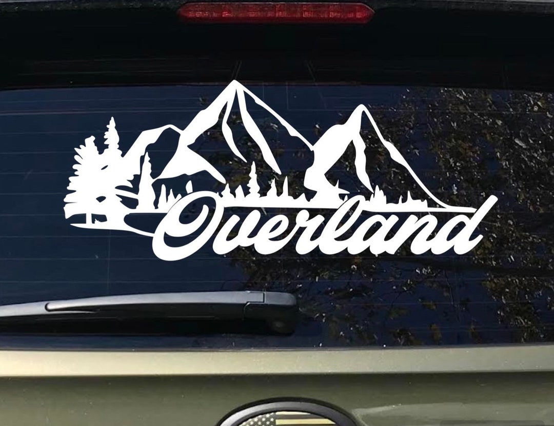 Overland Decal, Mountain Trees, off Road Window Decal, Wilderness ...