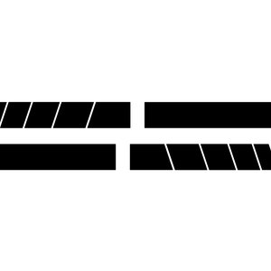 Vehicle Side Decal 4 Pieces,(l+r Side) Side Stripes Decal, Side Body ...