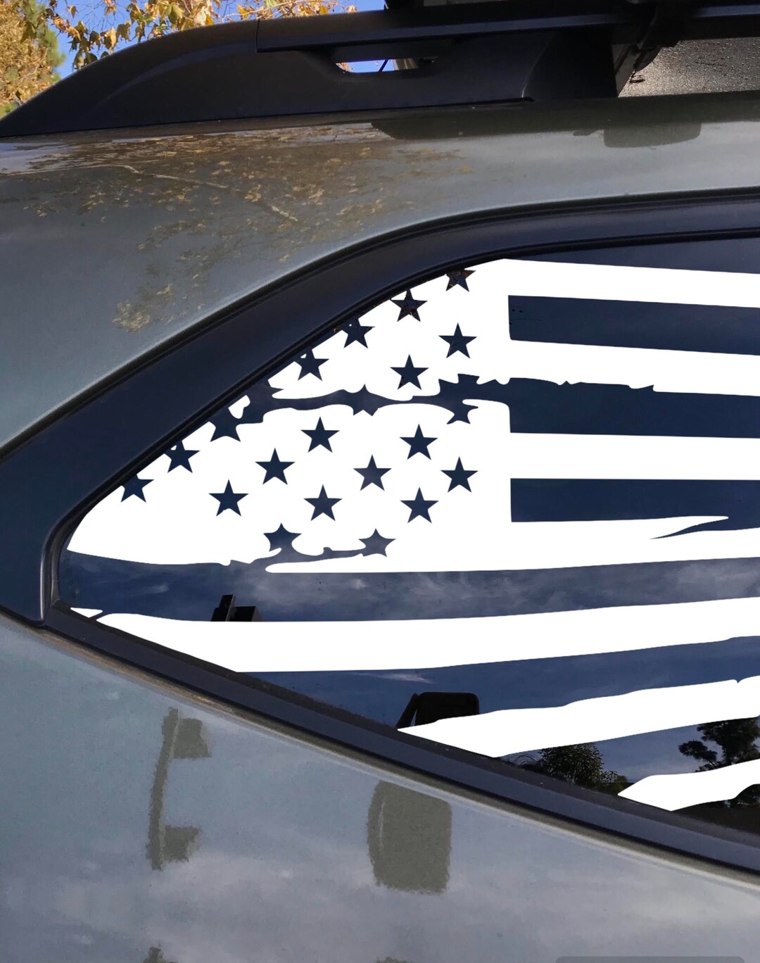 American Flag Vinyl Decal Sticker You Trim for Your Windows, RV, Camper ...