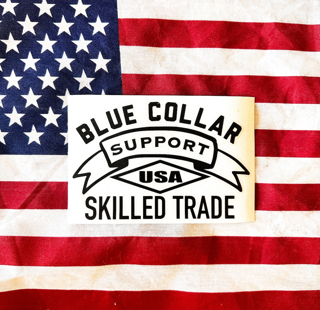 Blue Collar Decal, Car Sticker, Car Decal, Windshield Banner, Patriot ...