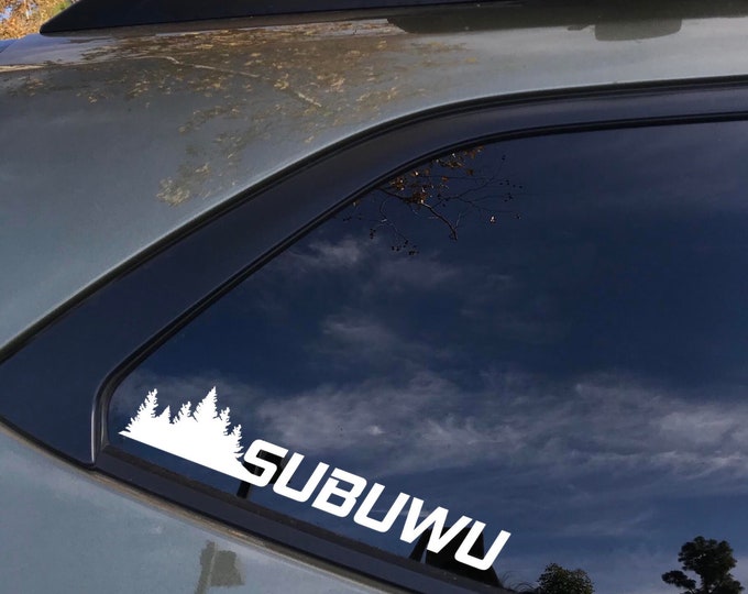 Subie Subuwu Decal, Windshield Decal, Car Sticker, Windshield Banner ...