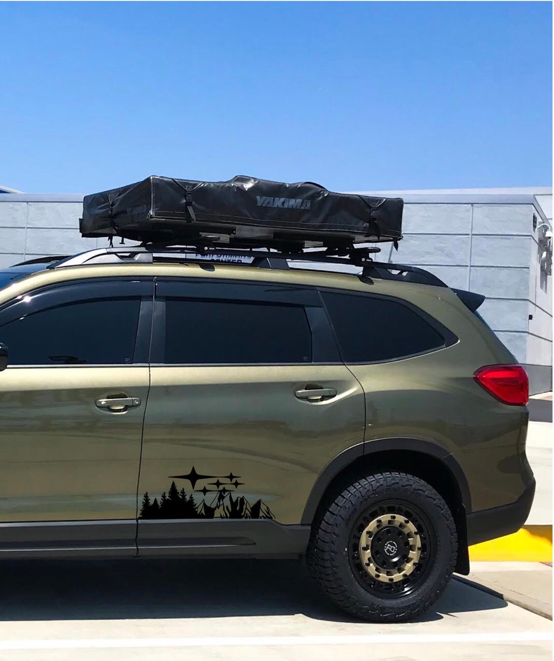 Subie Inspired Side Decal, Mountain Trees, Side Body, Side Graphics ...