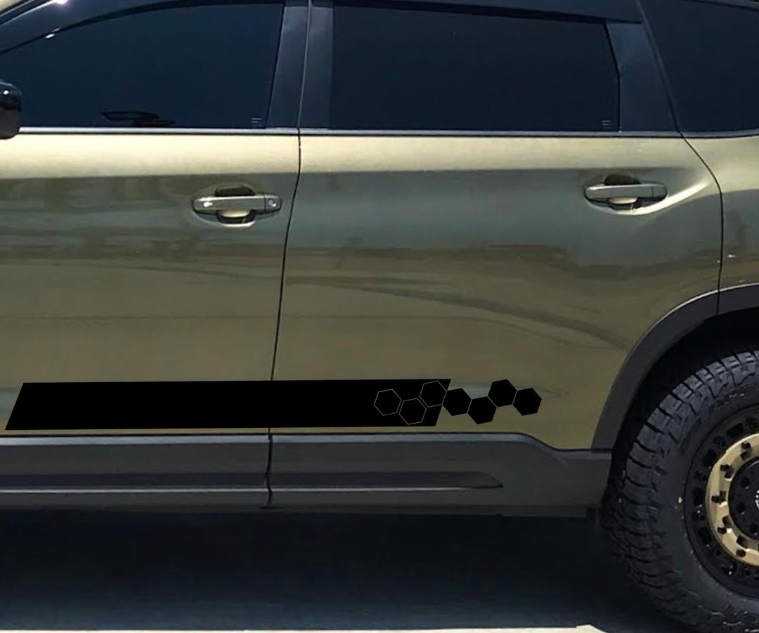 Vehicle Side Decal 4 Pieces,(l+r Side) Side Stripes Decal, Side Body ...