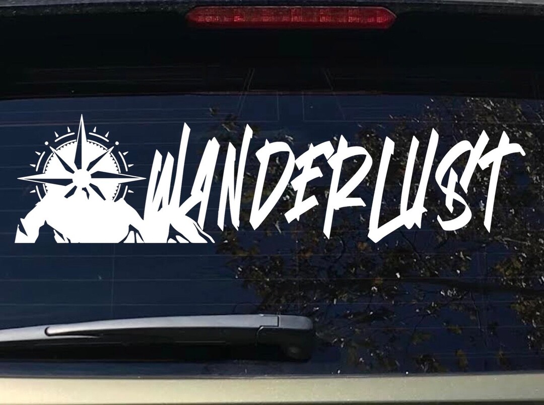 Wanderlust Decal, JDM Car Window Decal, Sticker, Bumper Sticker ...