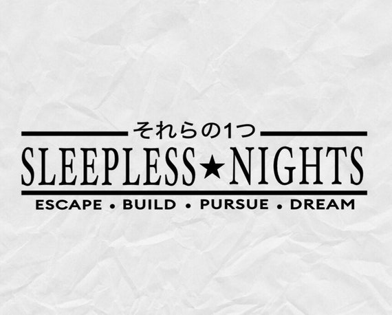 Sleepless Nights Decal JDM Car Window Decal Sticker Bumper - Etsy