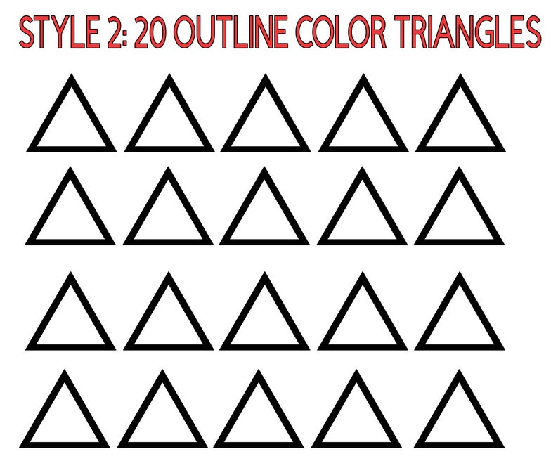 Triangle Decal Pack Individually Cut Panel Graphics Side - Etsy