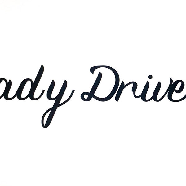 Lady Driven Decal - Etsy