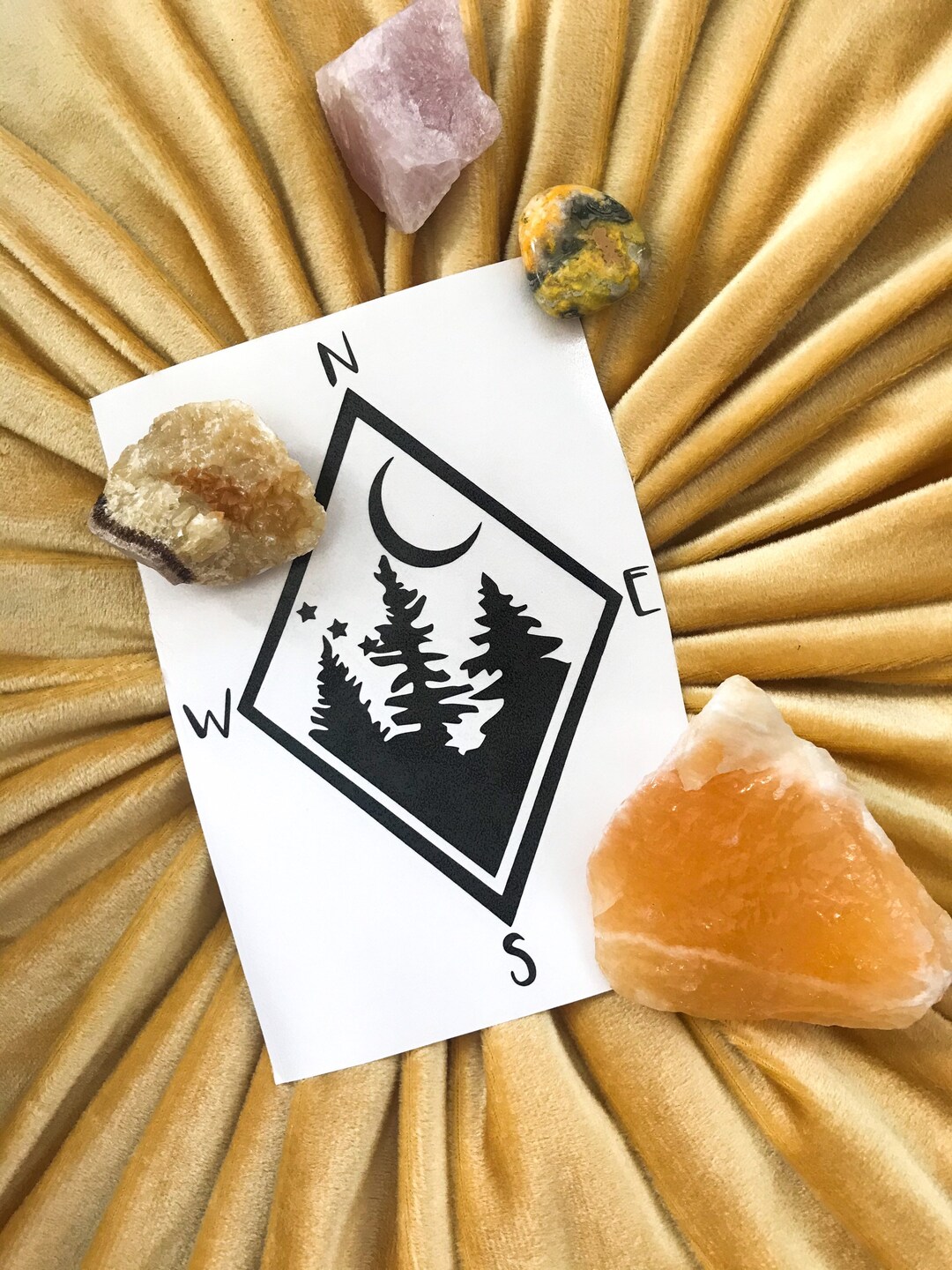 Compass Decal, Forest Decal, Adventure Decal, Laptop Decal, Tumbler ...