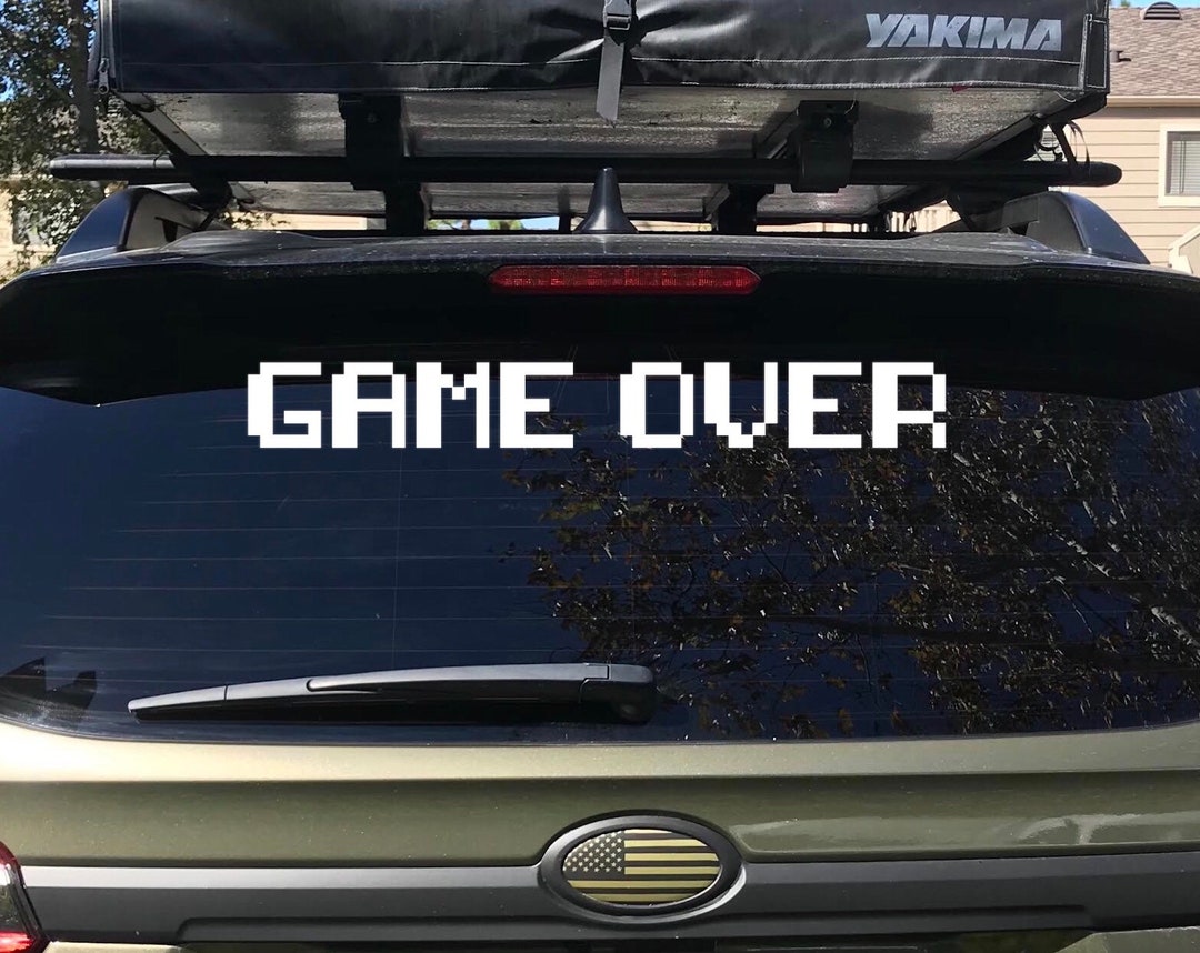 Game Over Banner Decal, JDM Banner, JDM Decal, Decal Sticker, Car Decal ...