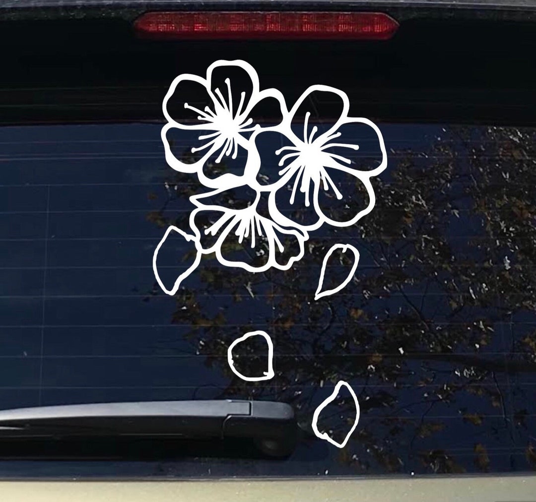 Japanese Cherry Blossom Flower Decal, JDM Car Window Decal, Sticker ...