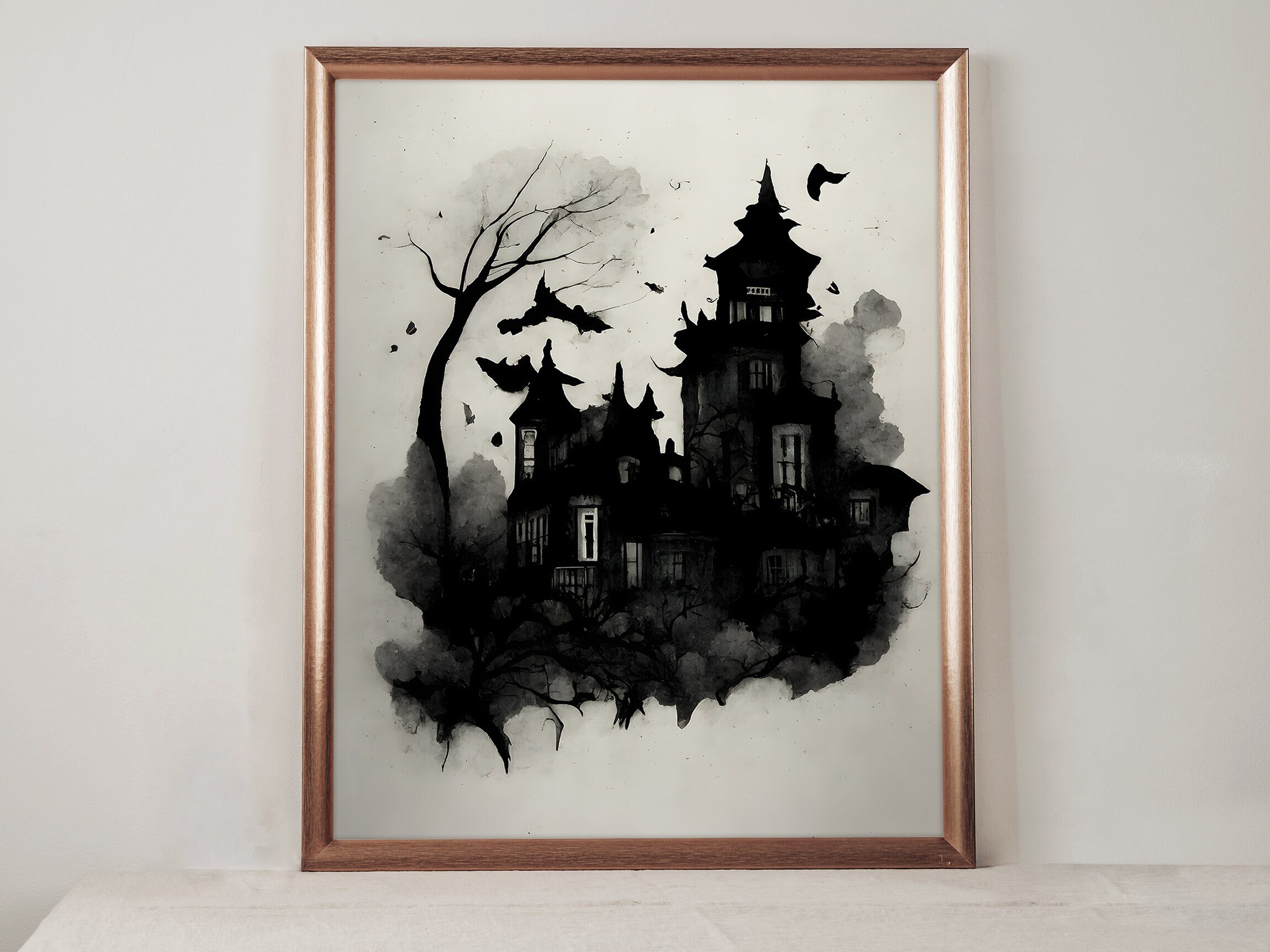 Haunted House Abstract Print | Witch's House Poster