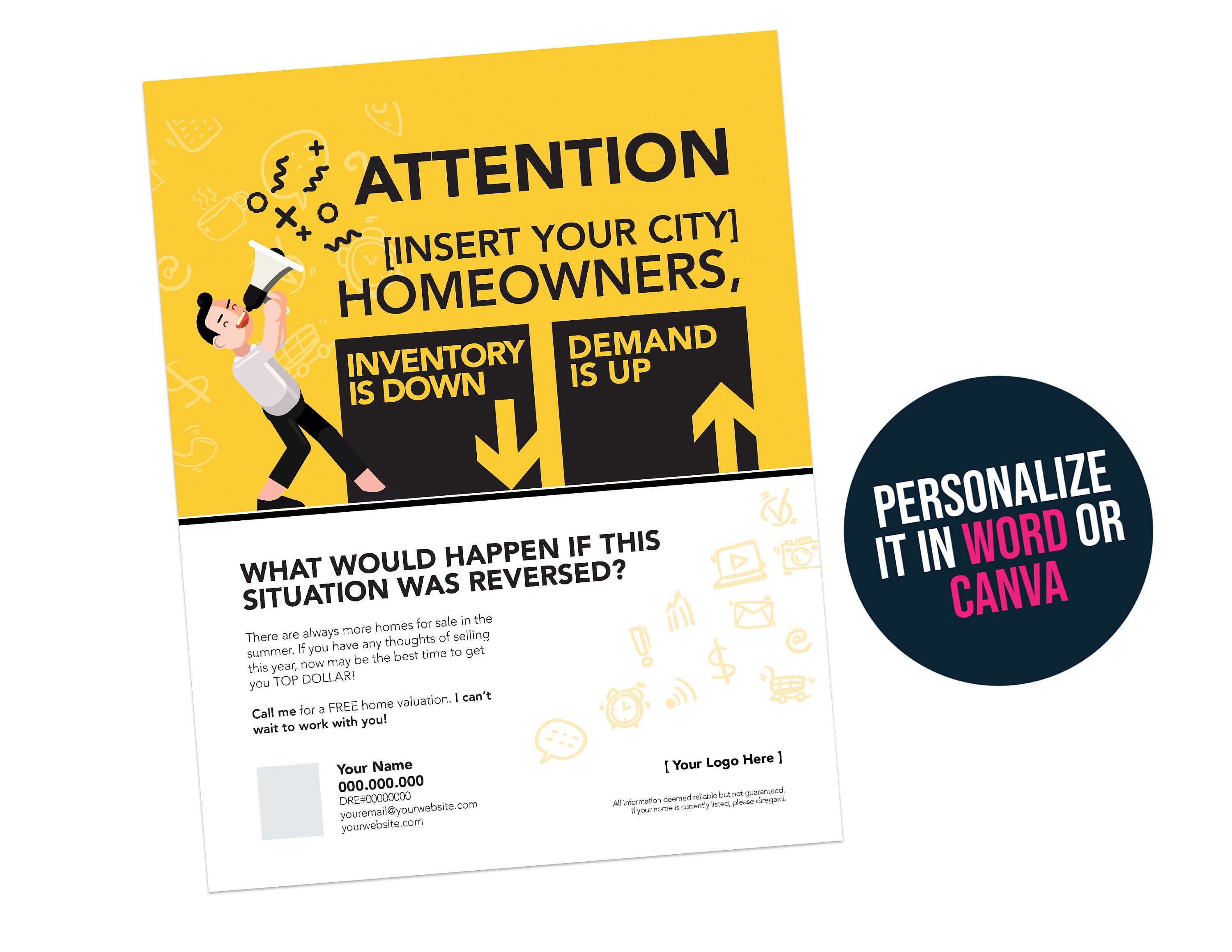 Real Estate Marketing Templates: Low Inventory & High Demand Flyer ...