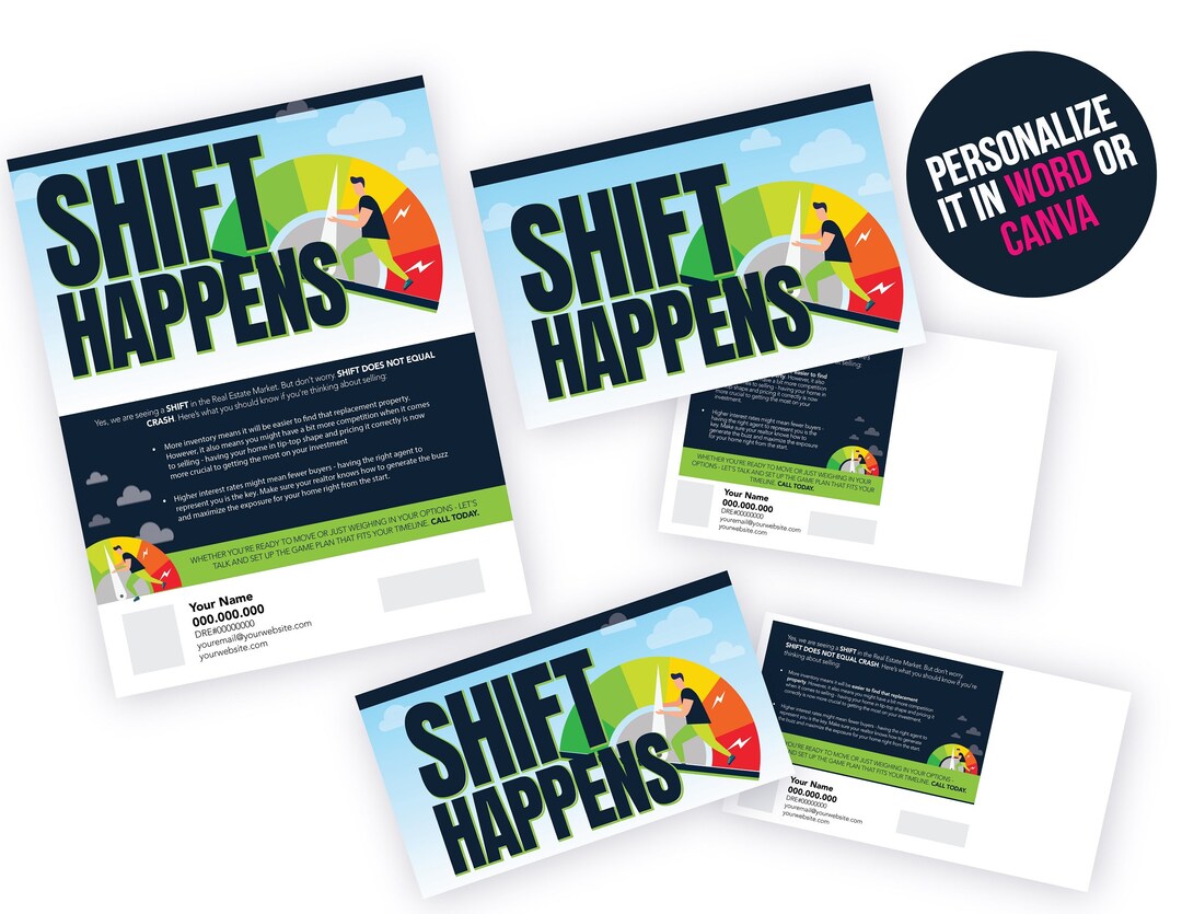 SHIFT HAPPENS Real Estate Marketing Templates Bundle for the Changing ...
