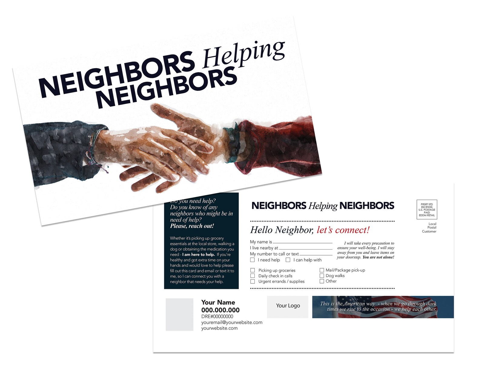 Real Estate Marketing Template Neighbors Helping Neighbors. | Etsy