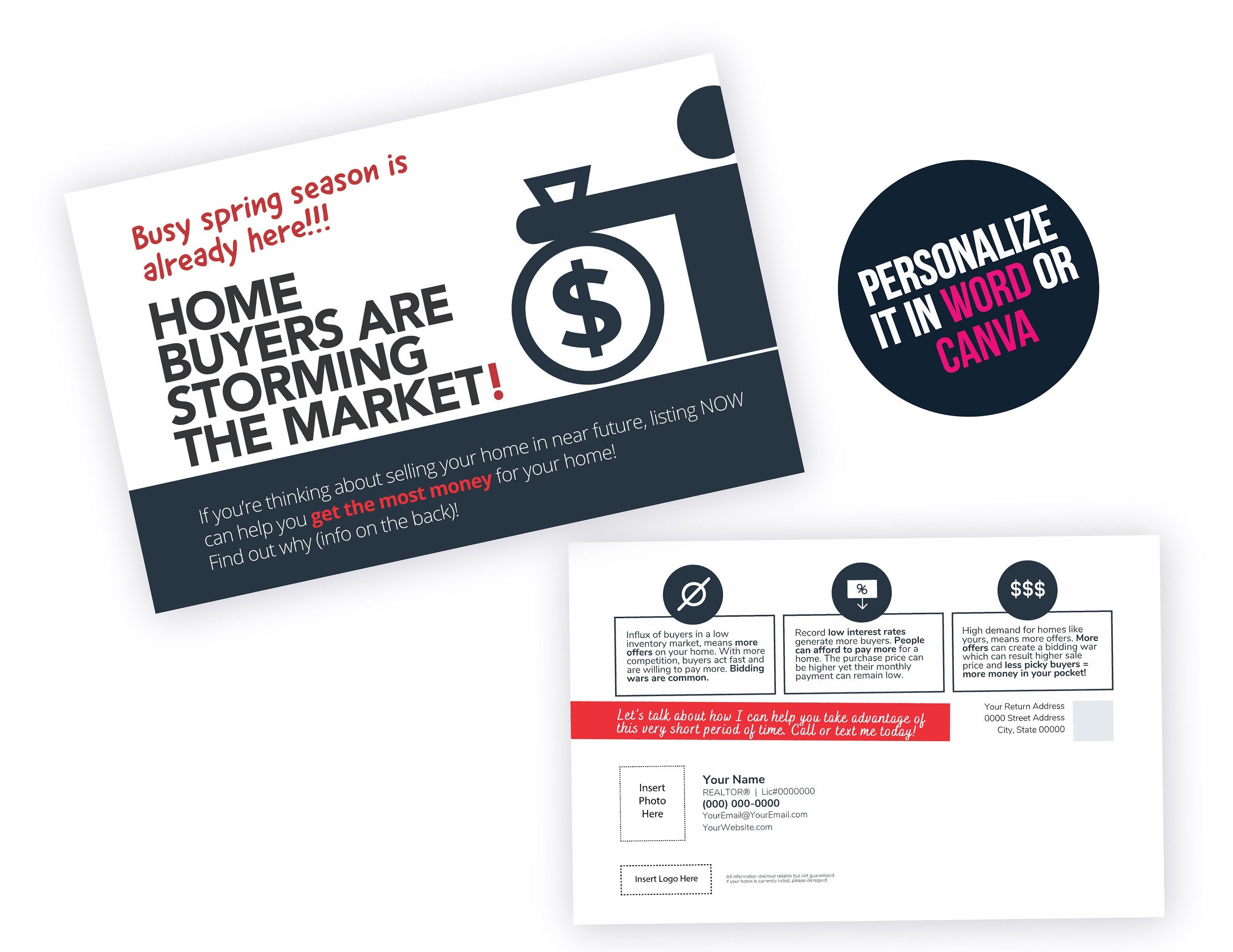 Real Estate Marketing Template Spring Market is Here. Best | Etsy