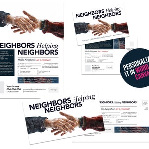 Real Estate Marketing Template Neighbors Helping Neighbors. | Etsy