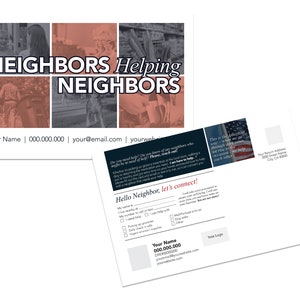 Real Estate Marketing Template Helping Neighbors Bringing Community ...
