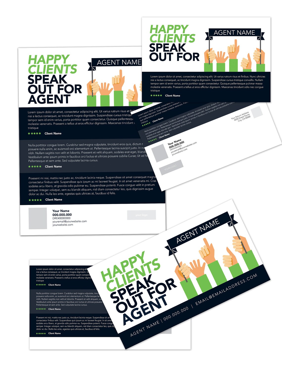 Real Estate Marketing Templates , Testimonial Postcard, Postcard ...