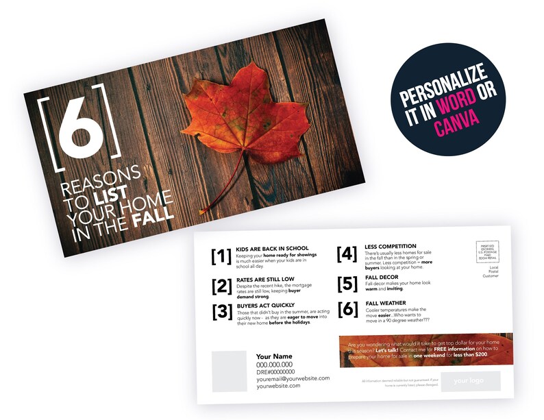 Real Estate Marketing Template 6 Reasons to List Your Home in the Fall ...