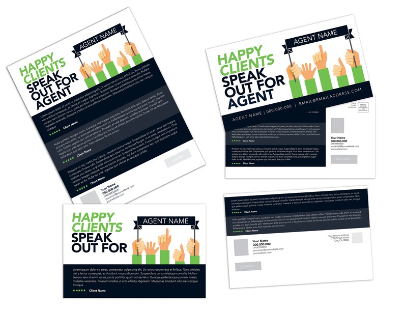 Real Estate Marketing Templates , Testimonial Postcard, Postcard ...