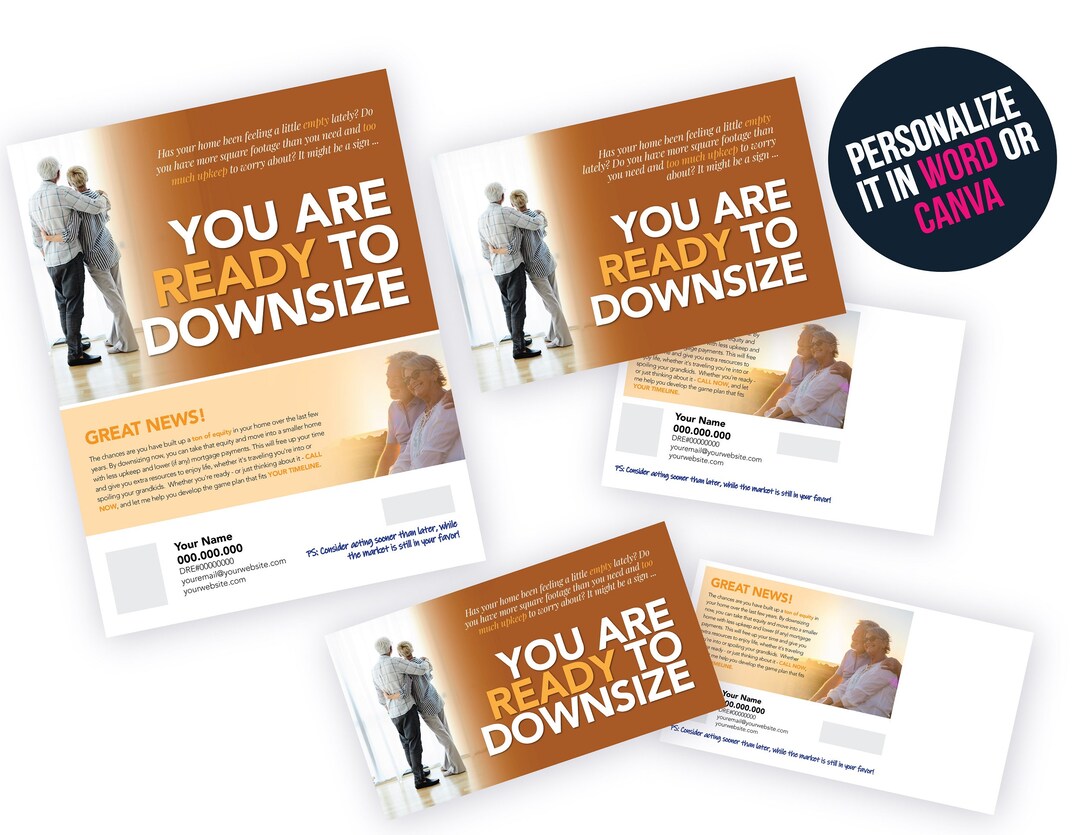 Your Are Ready to DOWNSIZE! | Real Estate Marketing Templates Bundle ...