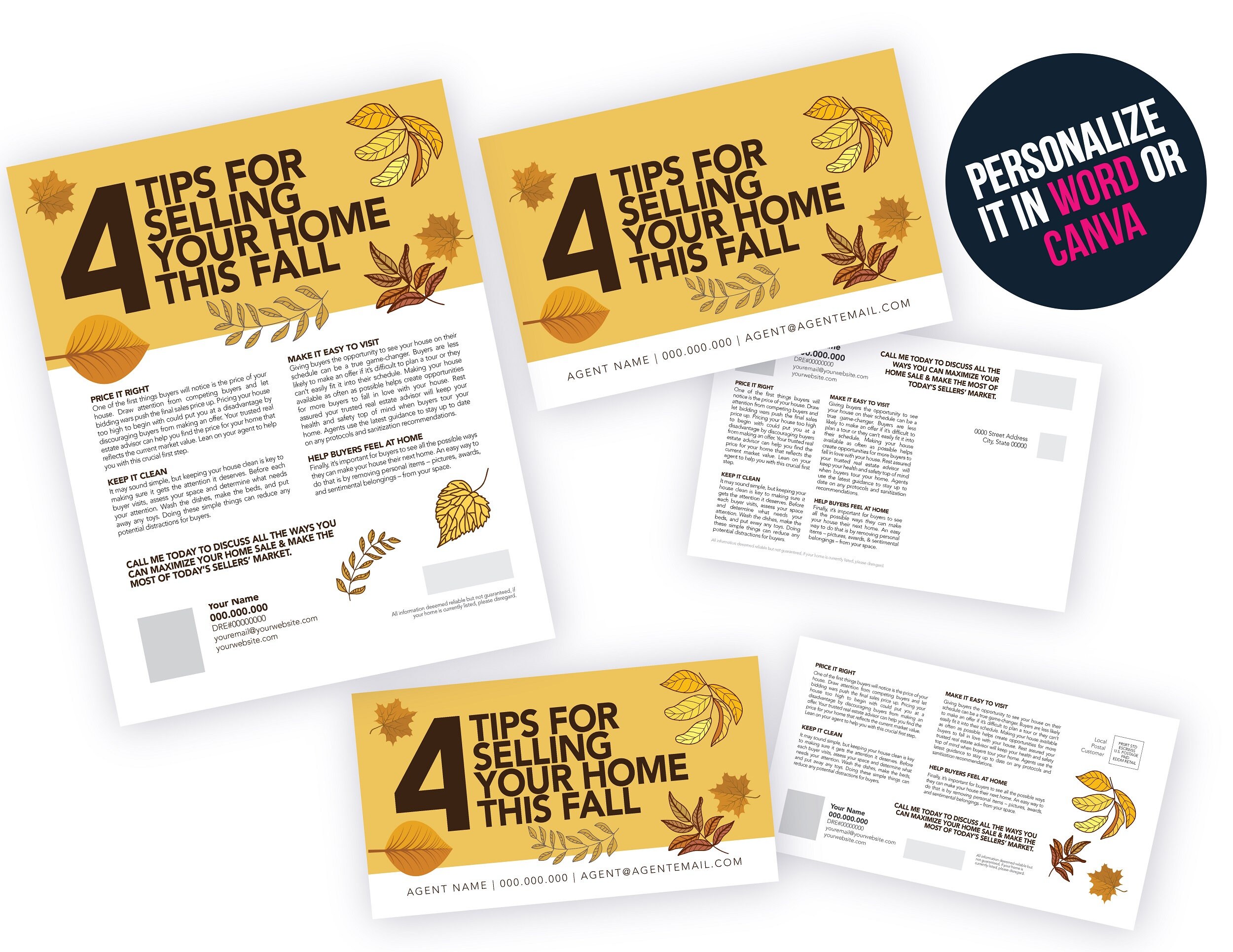 Real Estate Marketing Templates Tips for Selling Your Home This Fall ...