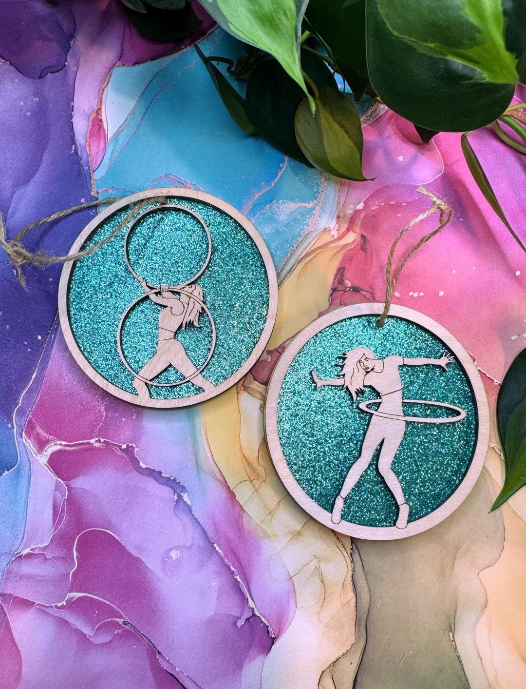Hula Hooper Gift Set - Hula Hoop Ornaments, Glitter, Laser Cut - Etsy