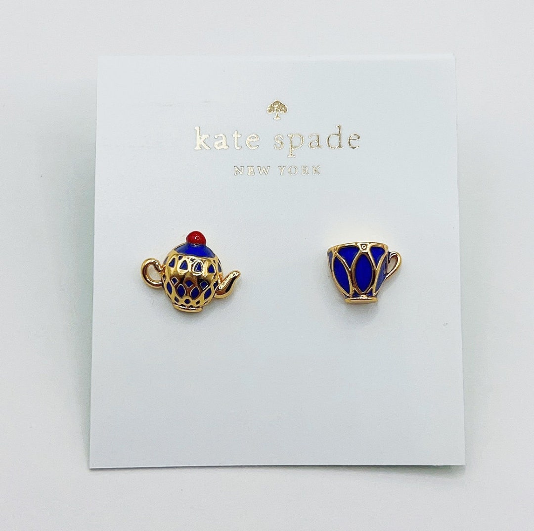 Kate Spade Tea Kettle and Teacup Earrings - Etsy Australia