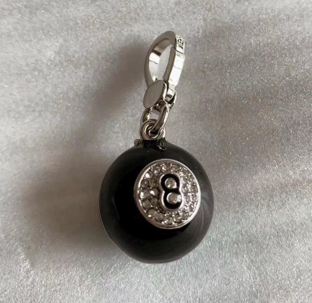Juicy Couture Black 8 Ball Charm - Etsy