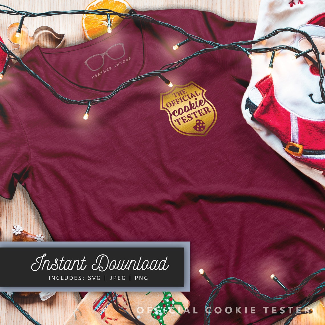 The Official Cookie Tester Badge Svg Design Holiday Svg - Etsy